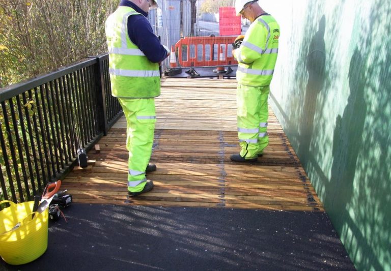 Pedestrian Access walkway on a road bridge | Core-6 Composites